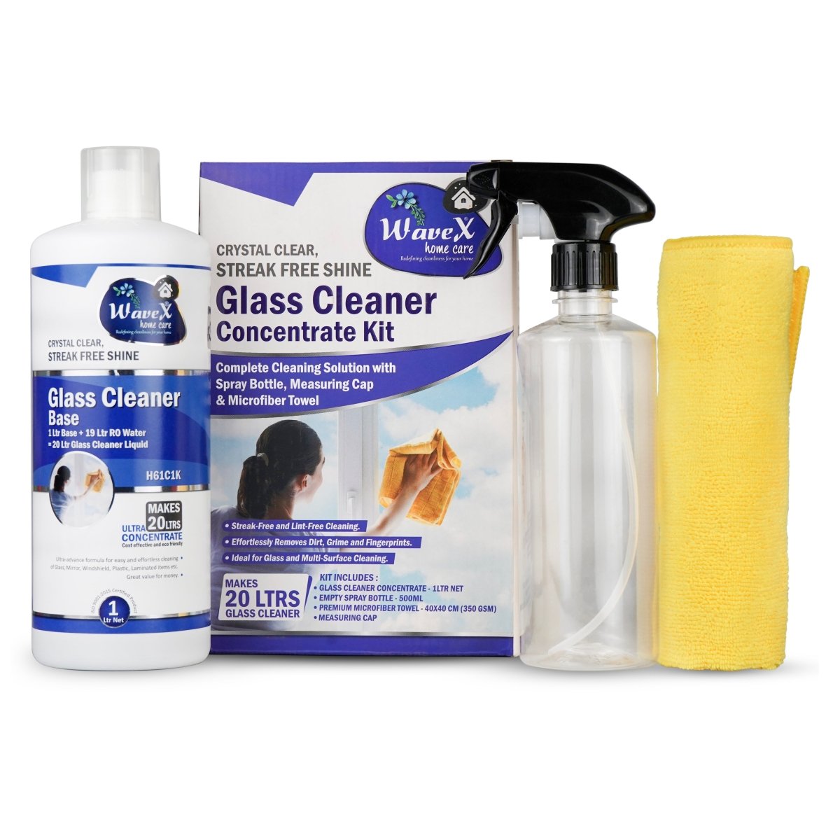 GLASS CLEANER CONCENTRATE MAKES 20 LITRES FROM 1 LITRE – Wavex